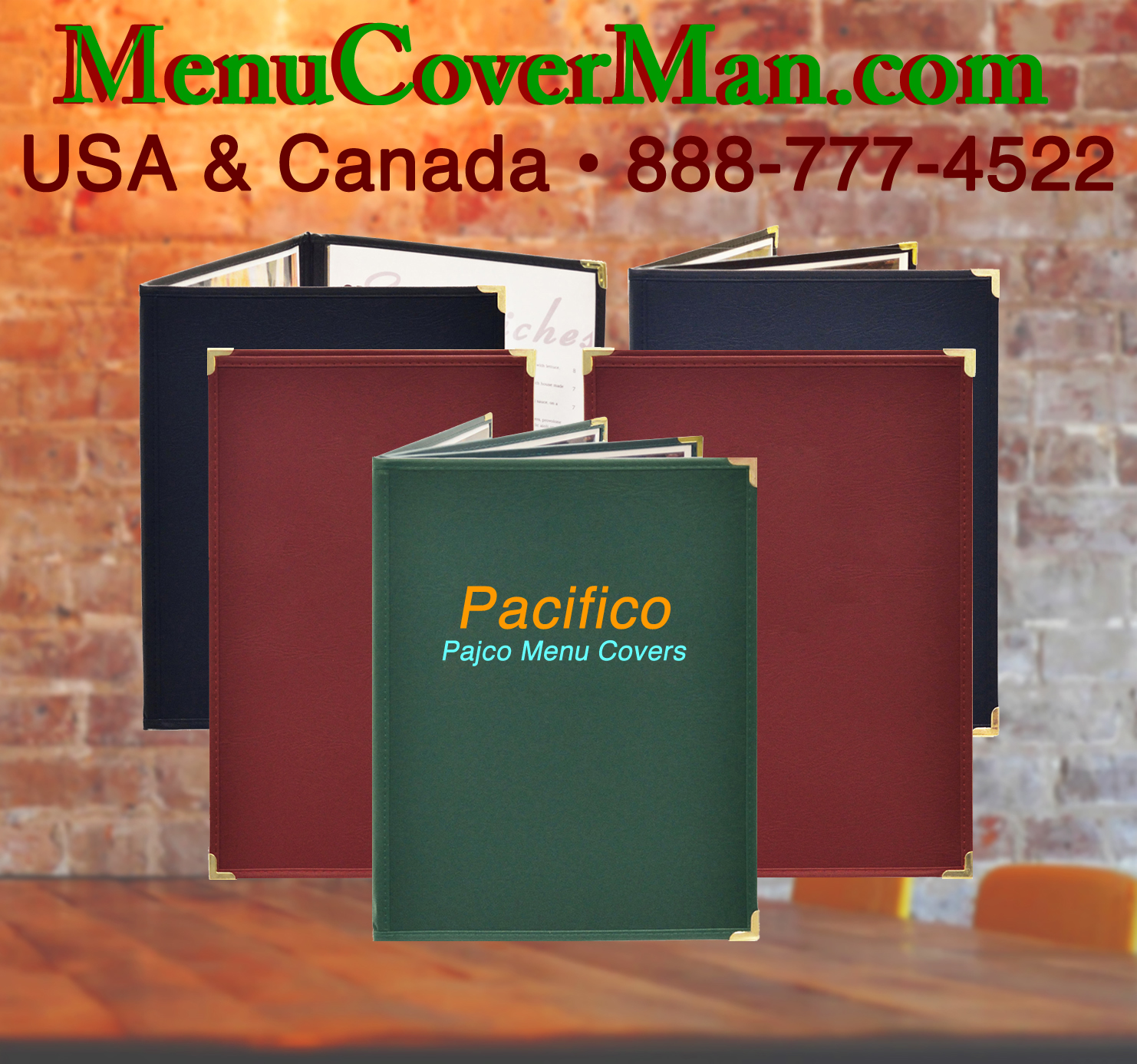 Pacifico Pajco Menu Covers - Imprinted Restaurant Menu Covers